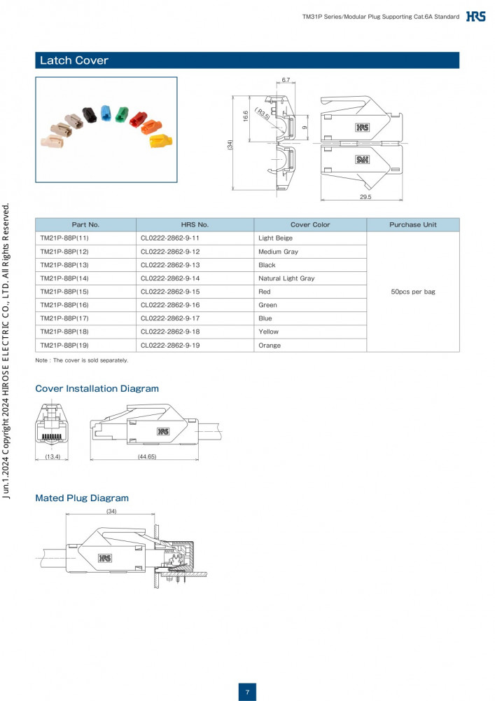 HRS TM31P series datasheet page 7
