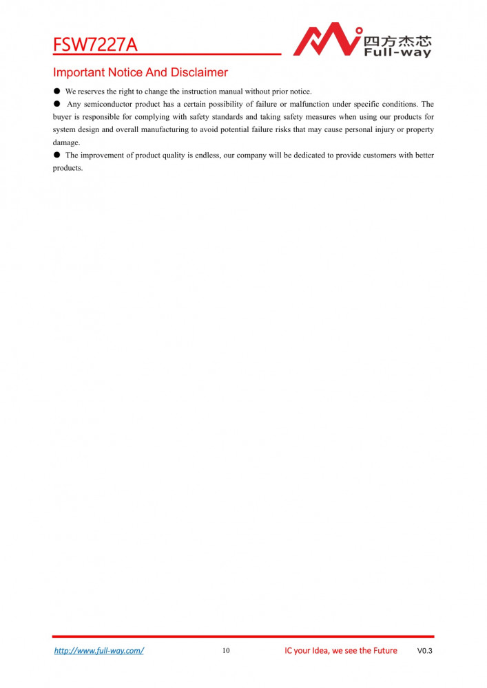 FSW7227A datasheet page 10