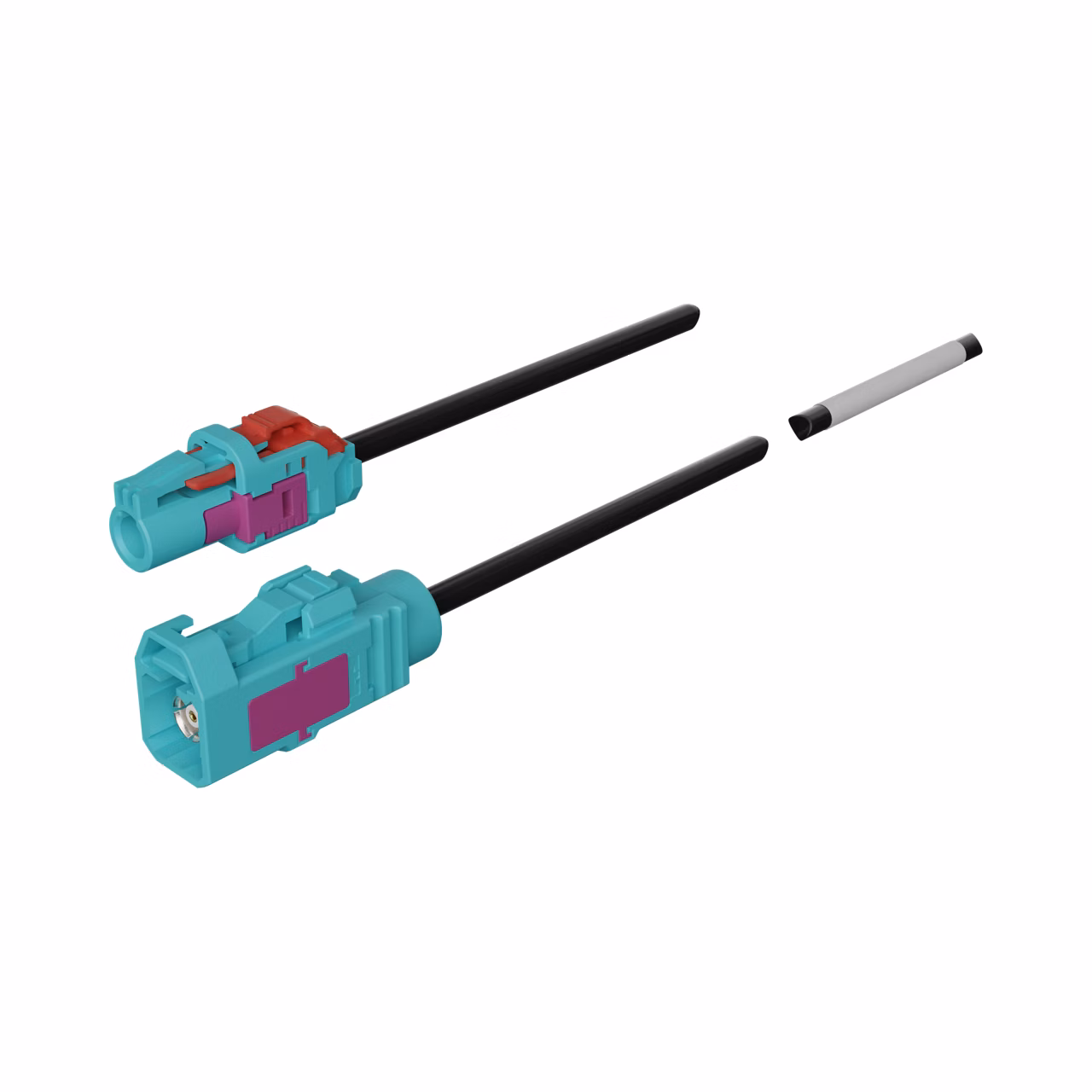 HFM Straight Jack-to-FAKRA Straight Jack Off-the-Shelf (OTS) Cable Assembly, Key Z Water Blue, RG-174 Cable, 5000.00mm Length, 50 Ohms for sale