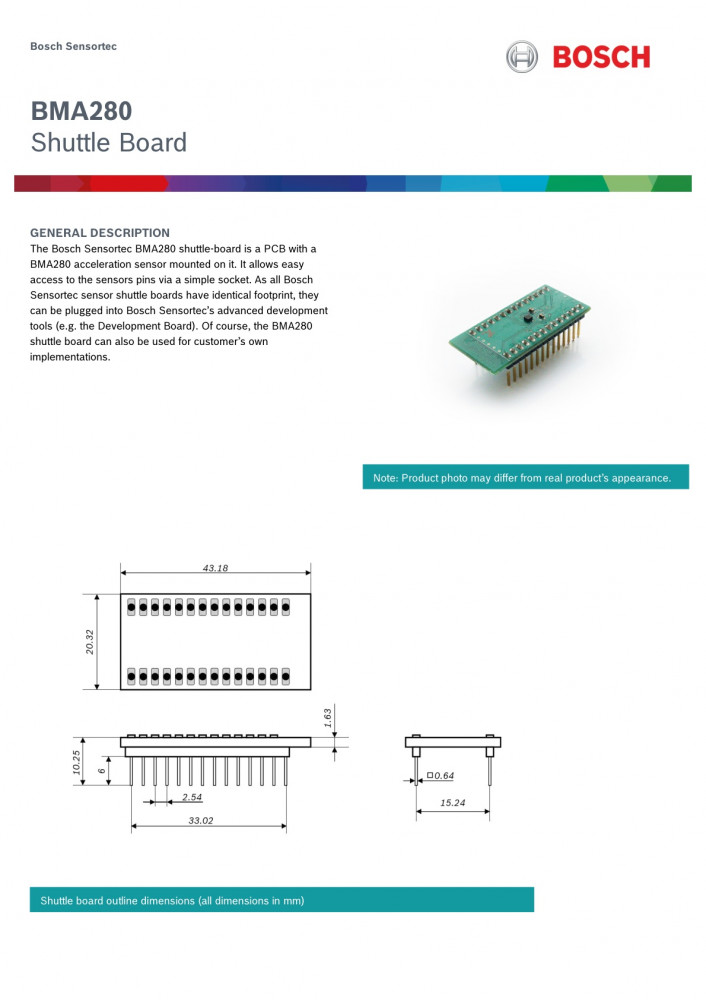 BMA280-SHUTL technical document page 1
