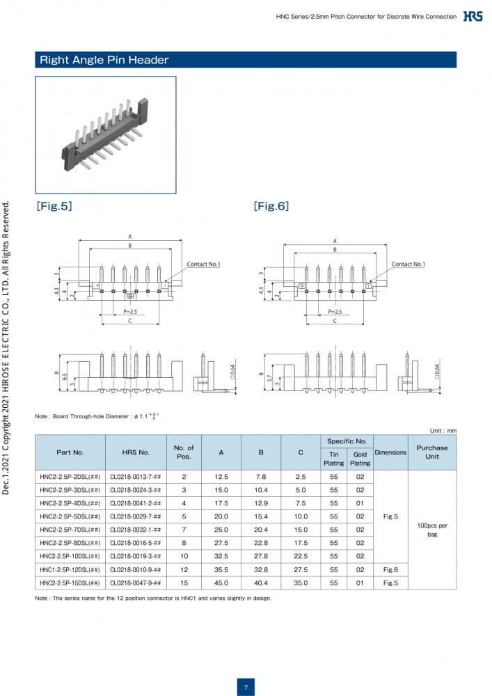 HRS HNC Series catalogue page 7