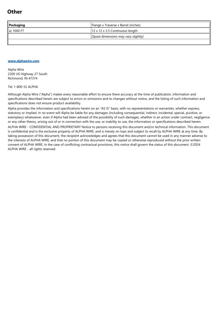 Alpha Wire 9109 specification page 3