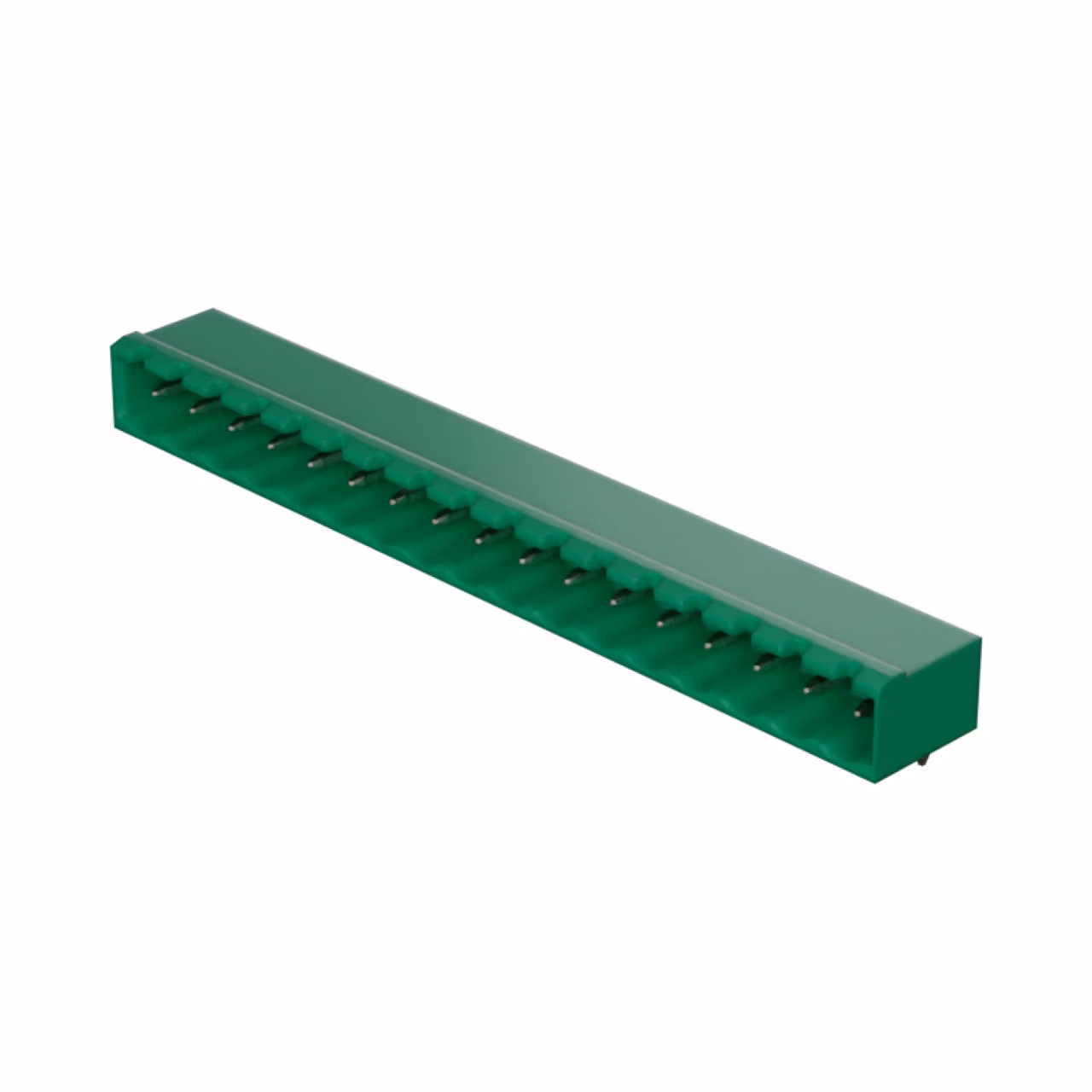 5.08mm Pitch Eurostyle Right-Angle PCB Header, Green Housing, 17 Circuits for sale