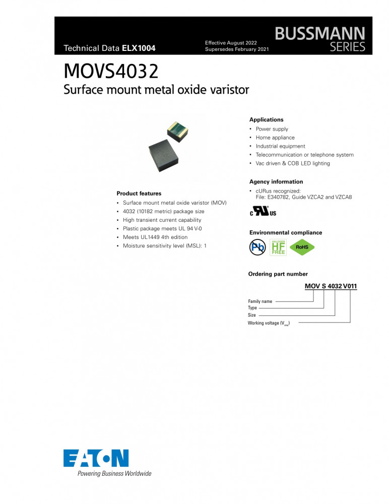 MOVS4032 datasheet page 1