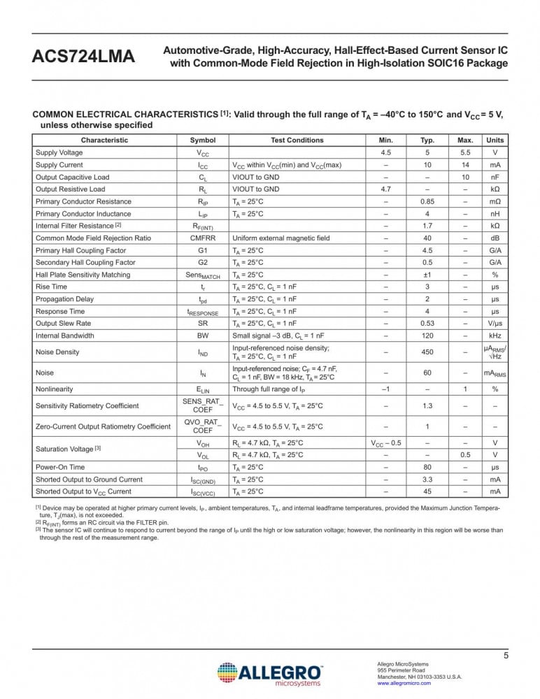 ACS724 datasheet page 5