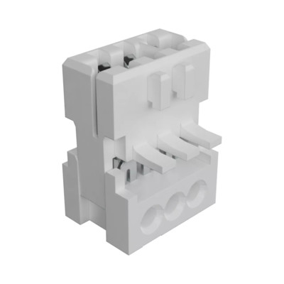 Appli-Mate RAST 2.5 IDT Housing, 2.50mm Pitch, Female, 3 Circuits, Position Keys A and D Removed, Slotted Endwalls, Polarizing Rib Between 2/3 for sale