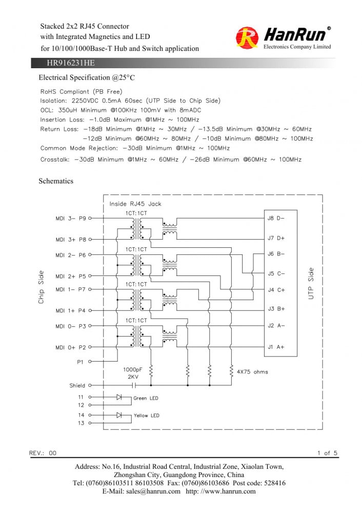HR916231HE technical document page 1