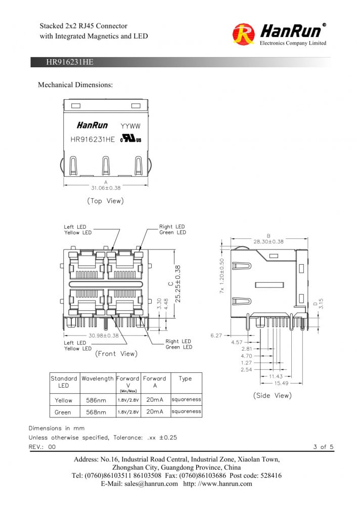 HR916231HE technical document page 3