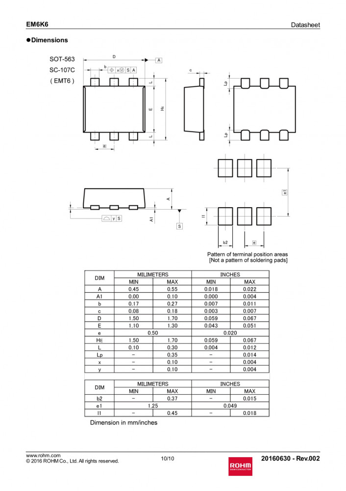 EM6K6T2R datasheet page 10
