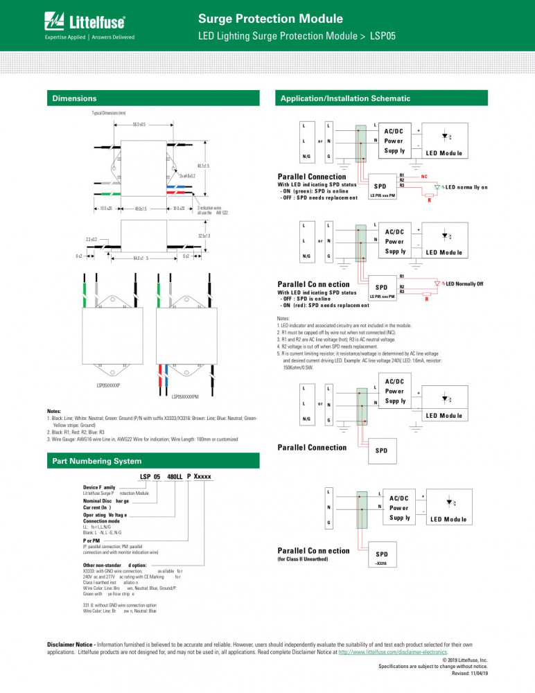 LSP05480P datasheet page 3