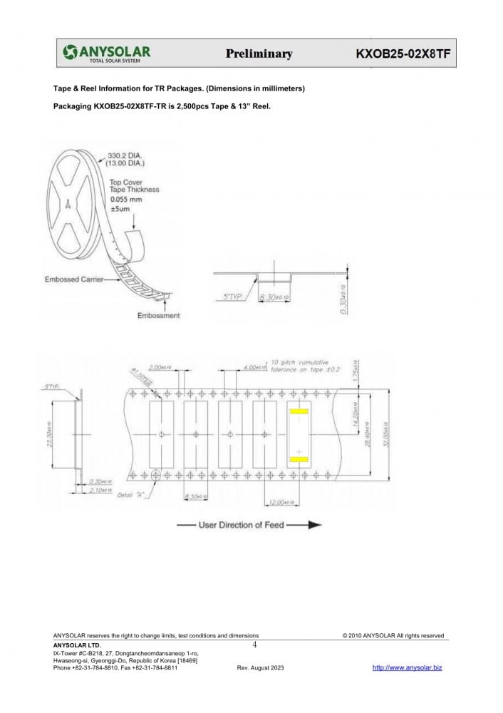 ANYSOLAR datasheet page 4