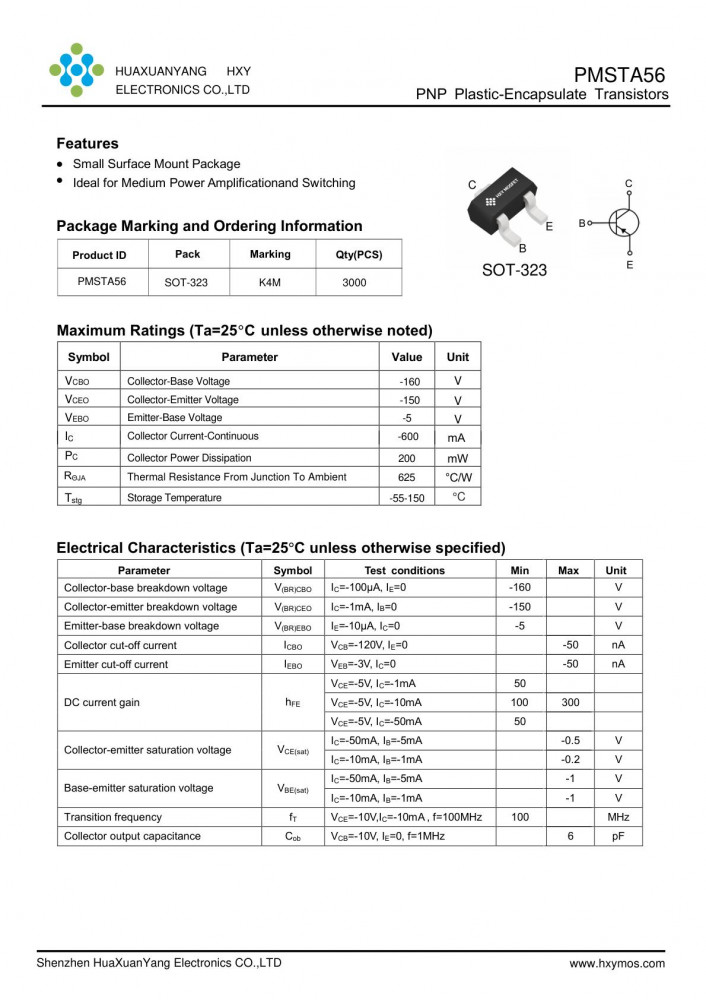 PMSTA56-HXY datasheet page 1