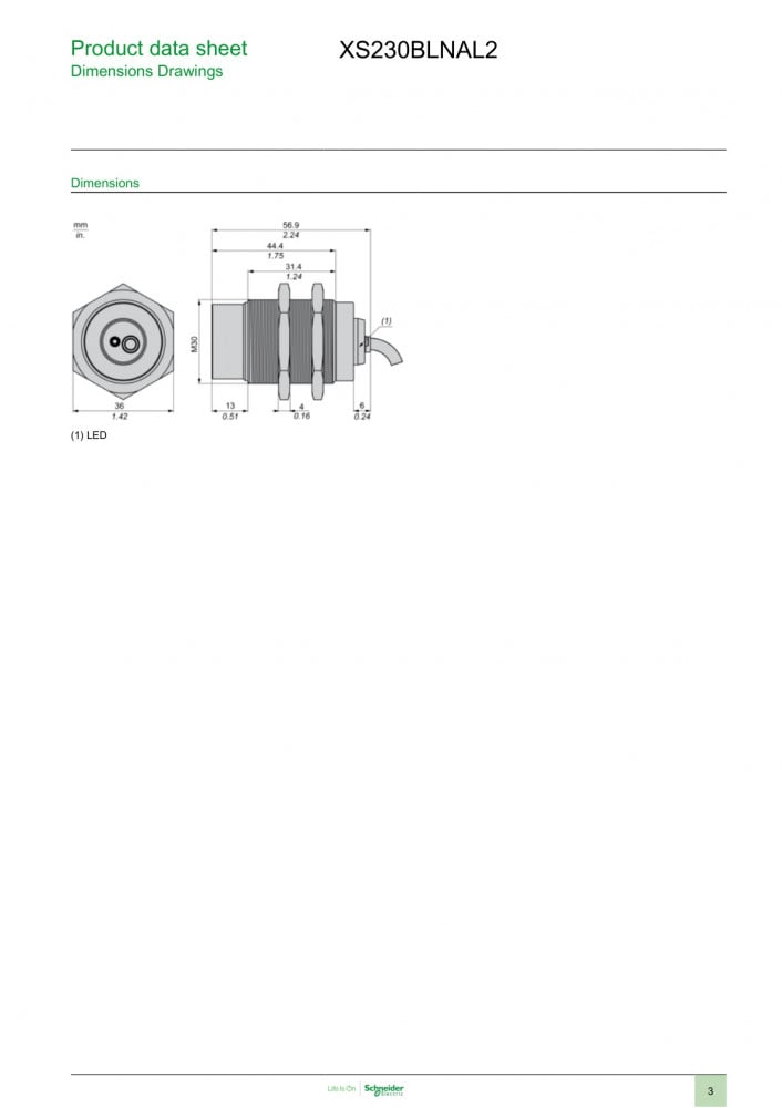 XS230BLNAL2 datasheet page 3