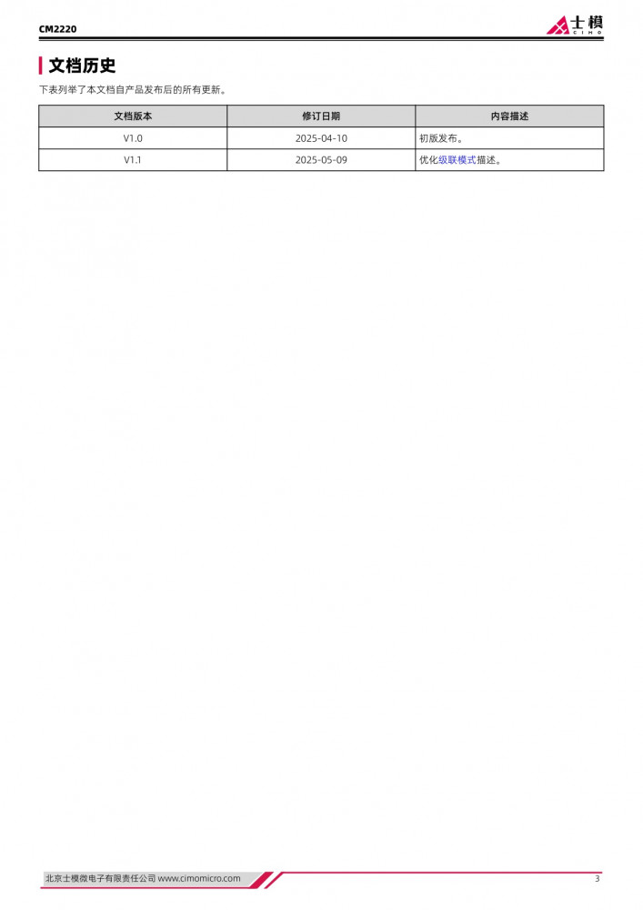 CM2220 datasheet page 3