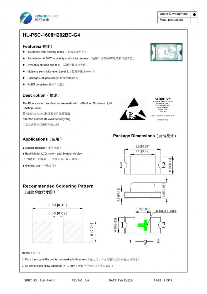PSC-1608H202BC-G4 datasheet page 2