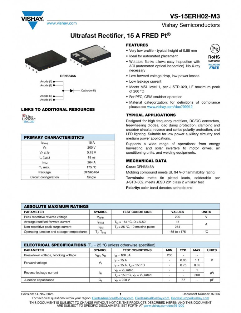 VS-15ERH02-M3/I datasheet image, page 1