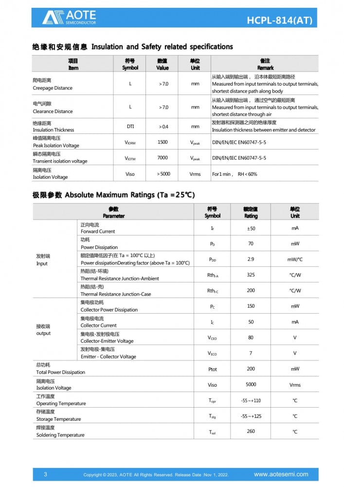HCPL-814(AT) datasheet page 4