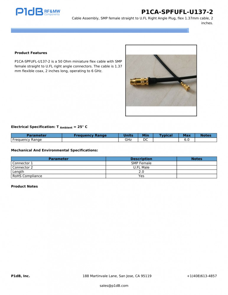 P1CA-SPFUFL-U137-2 product document image