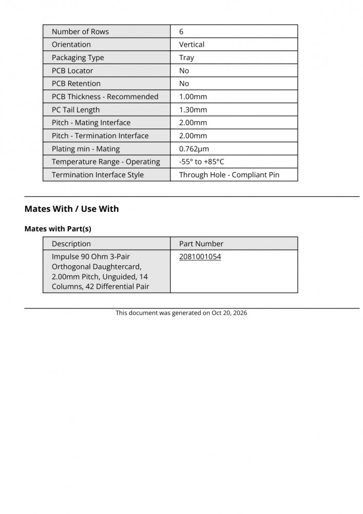 MOLEX 2039300406 technical document preview, page 3