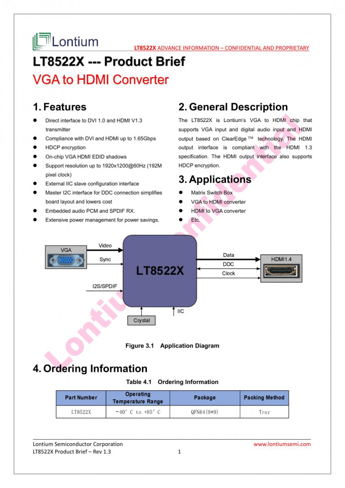 LT8522X product document preview, page 1