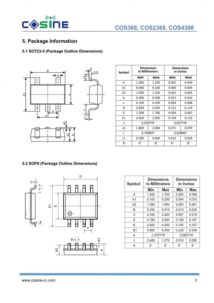 COS2388SRA datasheet page 8