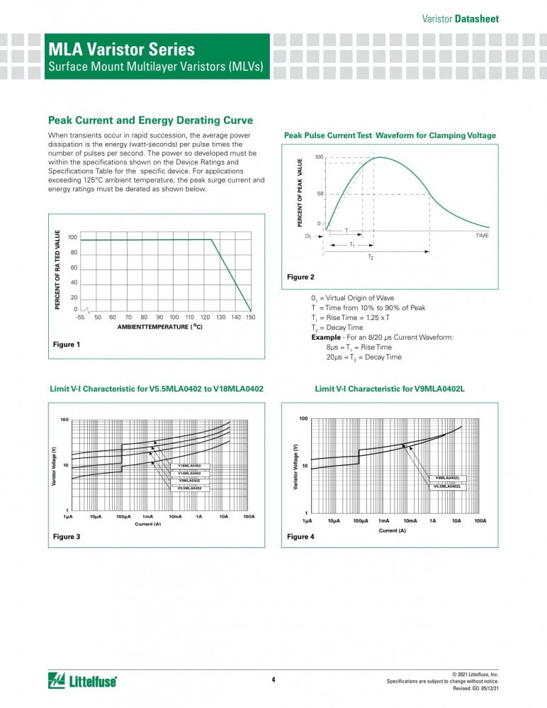 Littelfuse MLA datasheet page 4