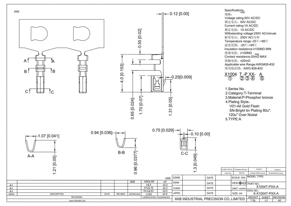 X1004T-PV01-A technical drawing preview