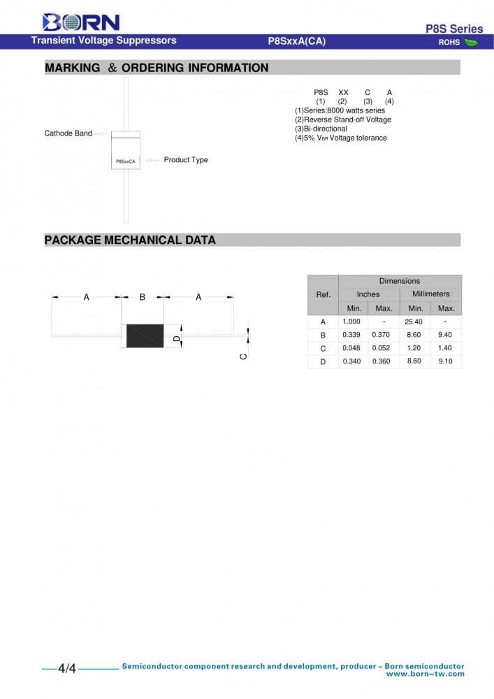 P8S series datasheet page 4