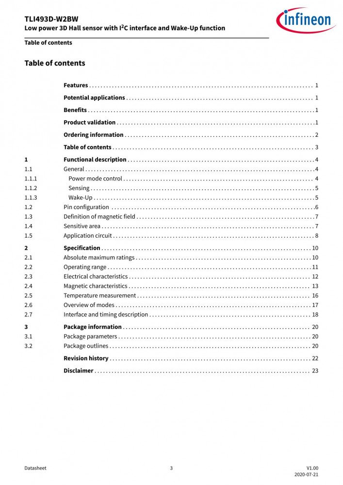 TLI493D-W2BW datasheet page 3
