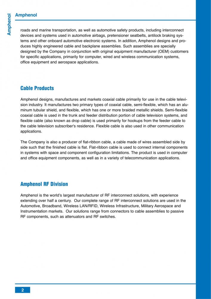 Amphenol RF catalogue page 3