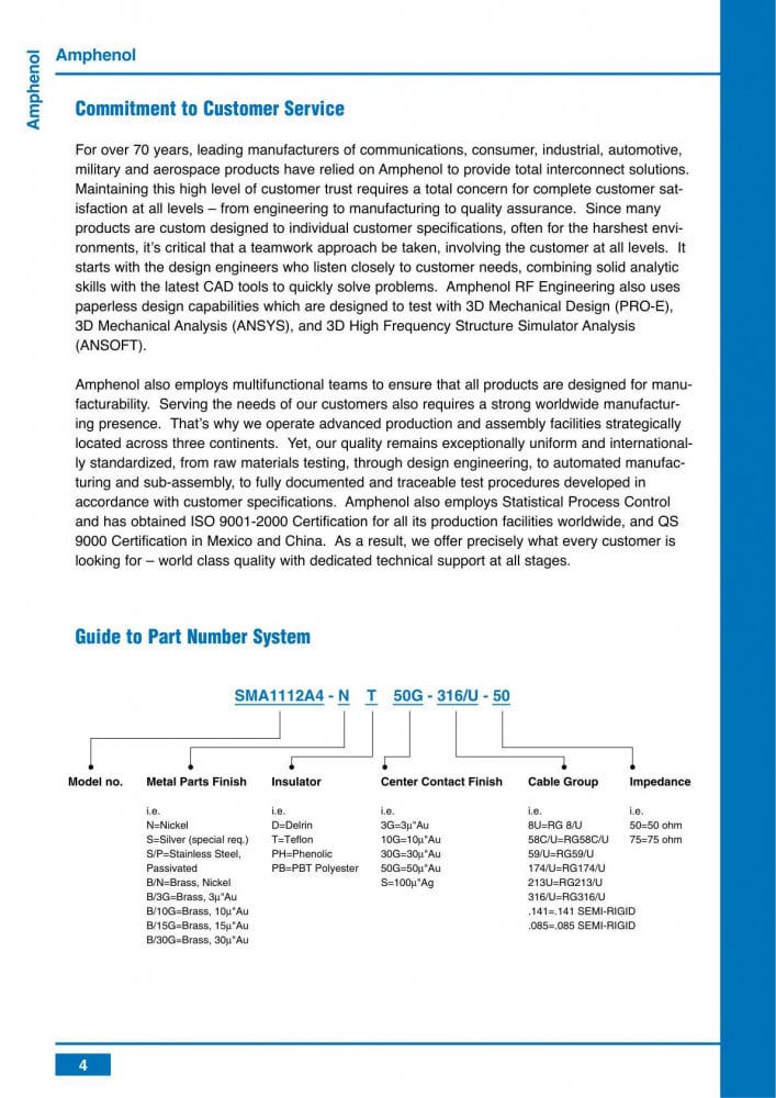 Amphenol RF catalogue page 5