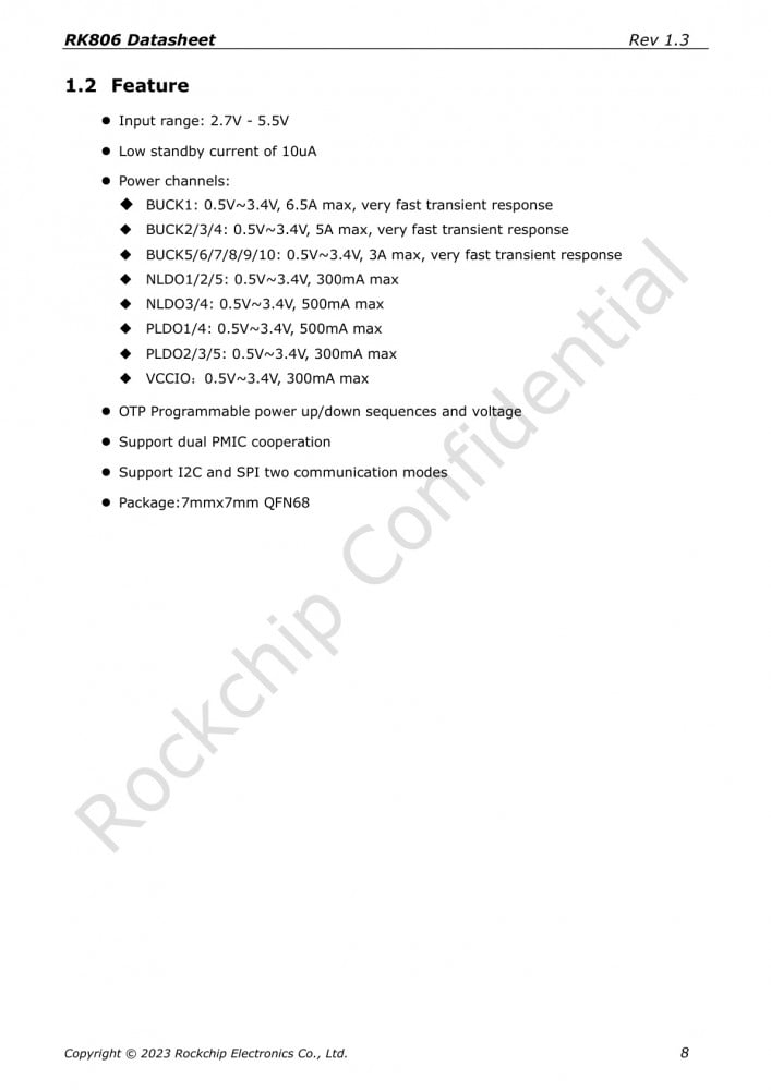 RK806 datasheet page 8