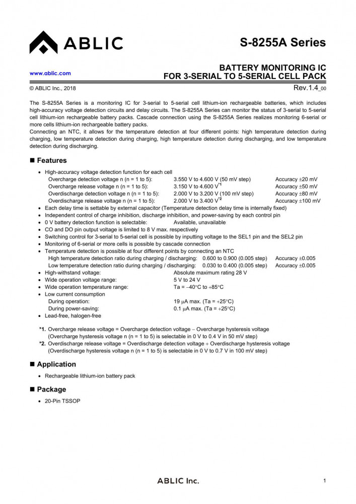 S-8255A document page 1