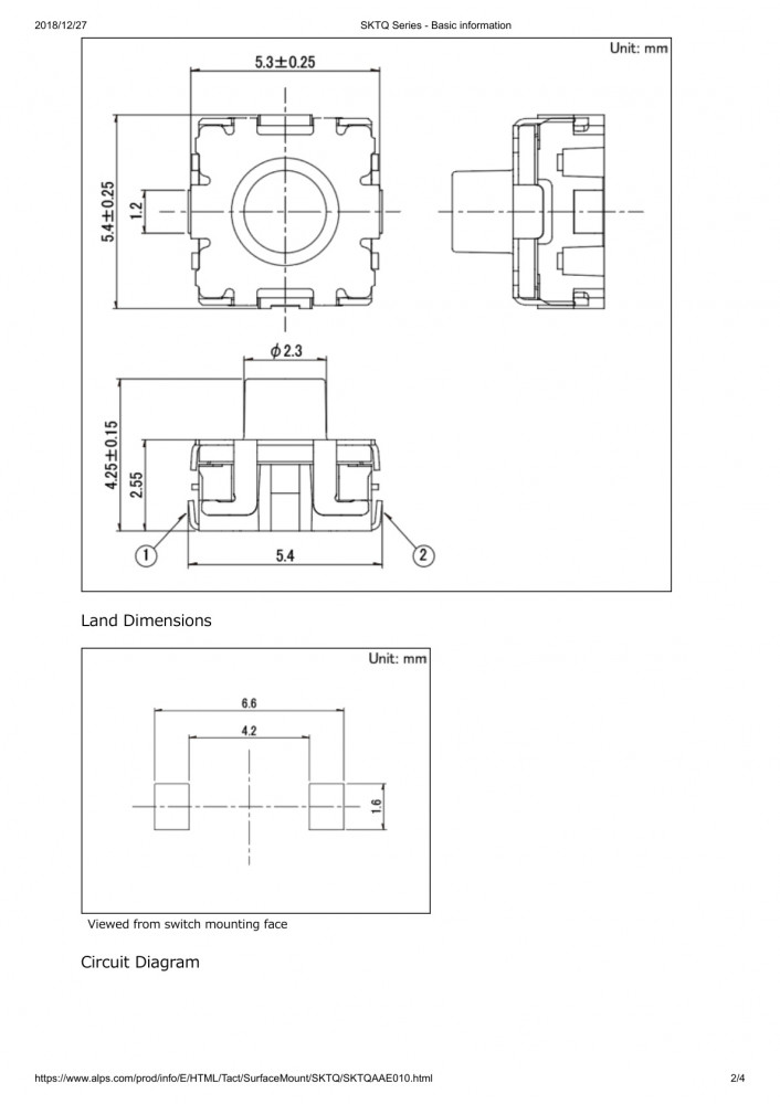SKTQAAE010 product specification page 2
