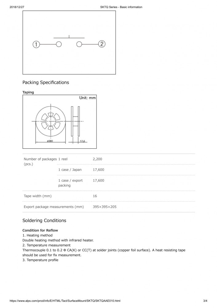 SKTQAAE010 circuit and packing information