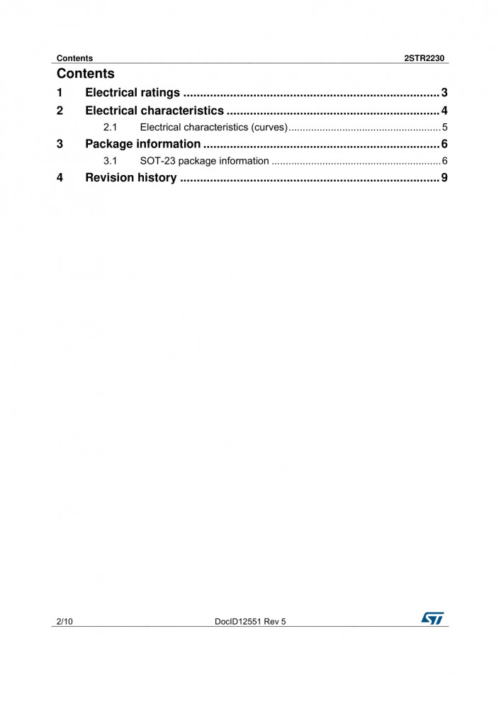 2STR2230 datasheet page 2