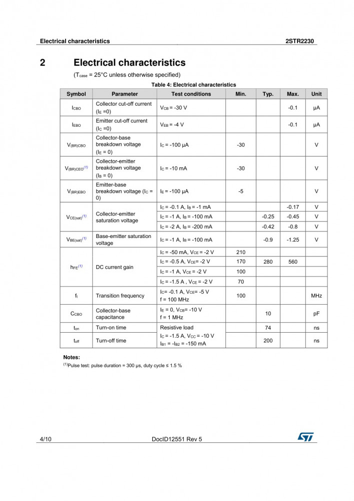 2STR2230 datasheet page 4