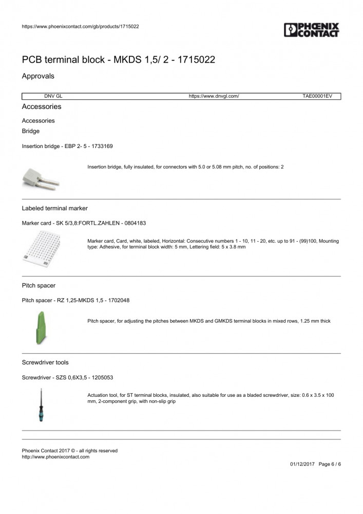 Phoenix Contact 1715022 technical document page 6