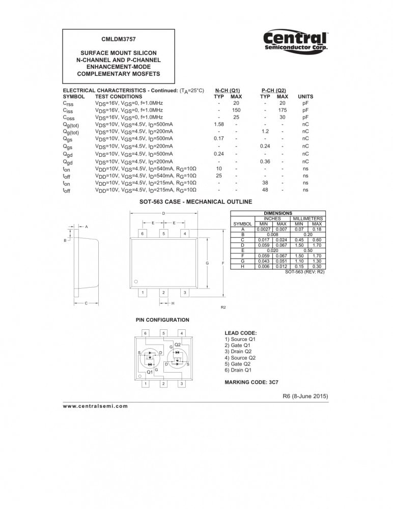 CMLDM3757 datasheet page 2