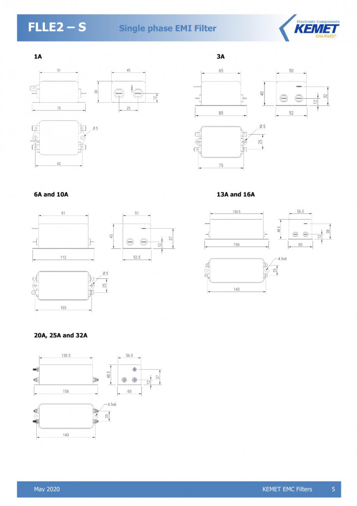 KEMET FLLE series datasheet page 5