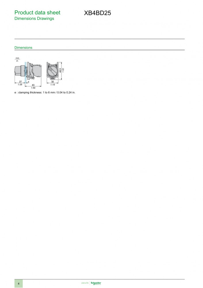 XB4BD25 technical document page 4