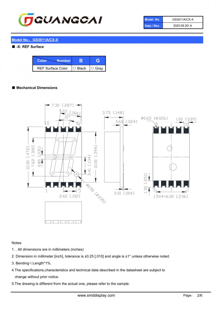 GS3011AG-G datasheet page 2