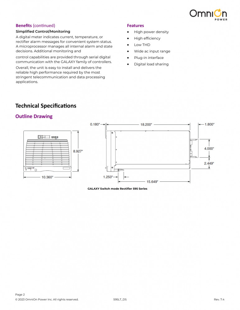 595LT Series document image, page 2