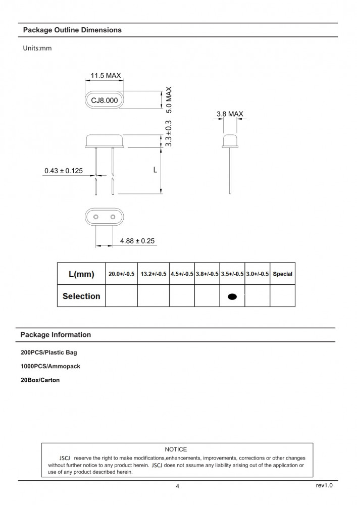 CJ02-083882020B20L35 specification page 5