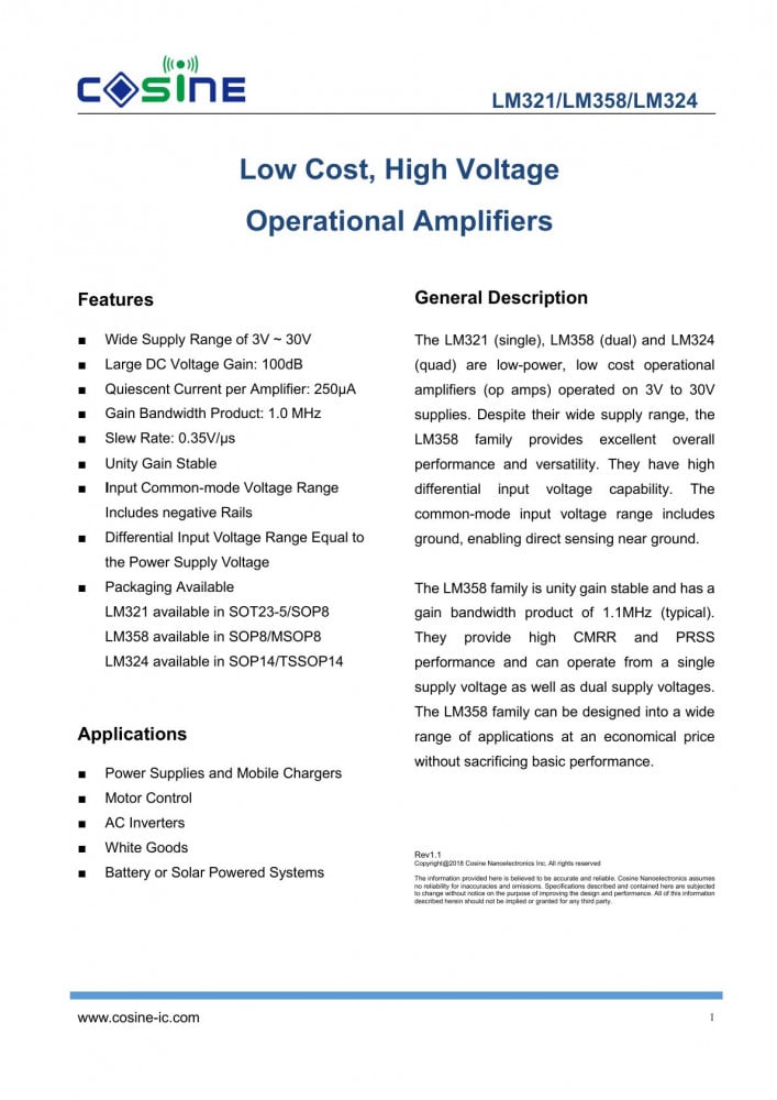 LM324SR datasheet page 1