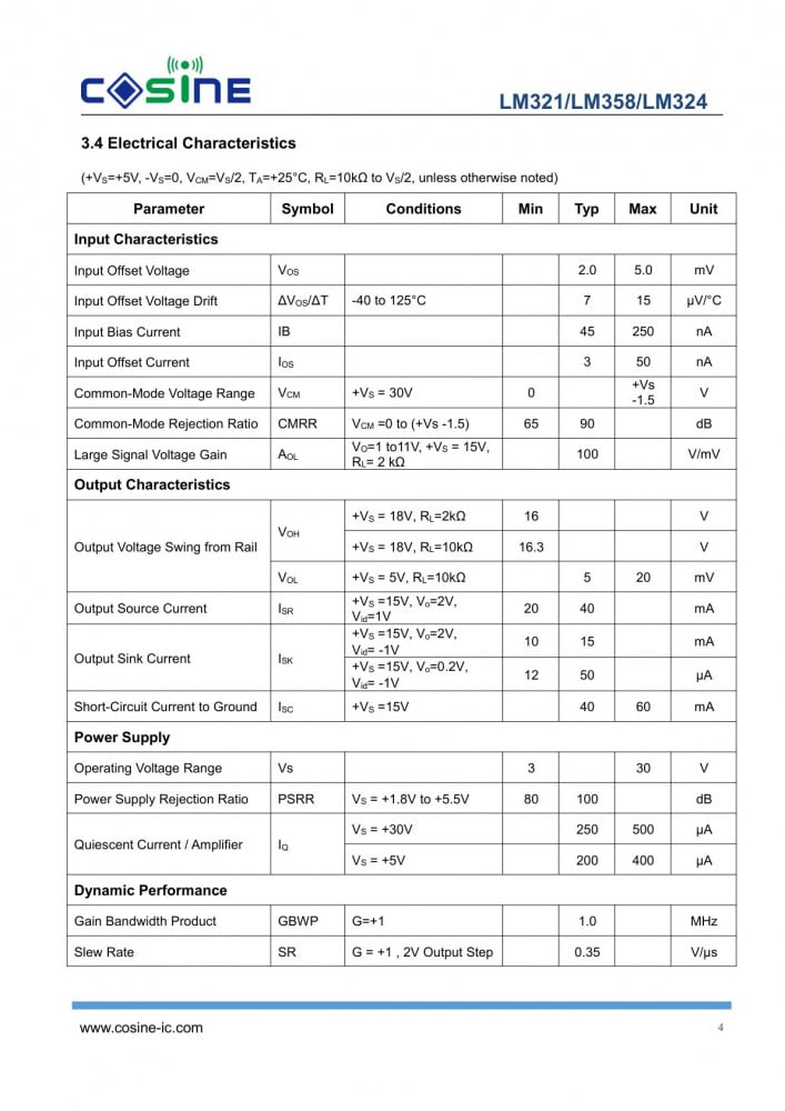 LM324SR datasheet page 4