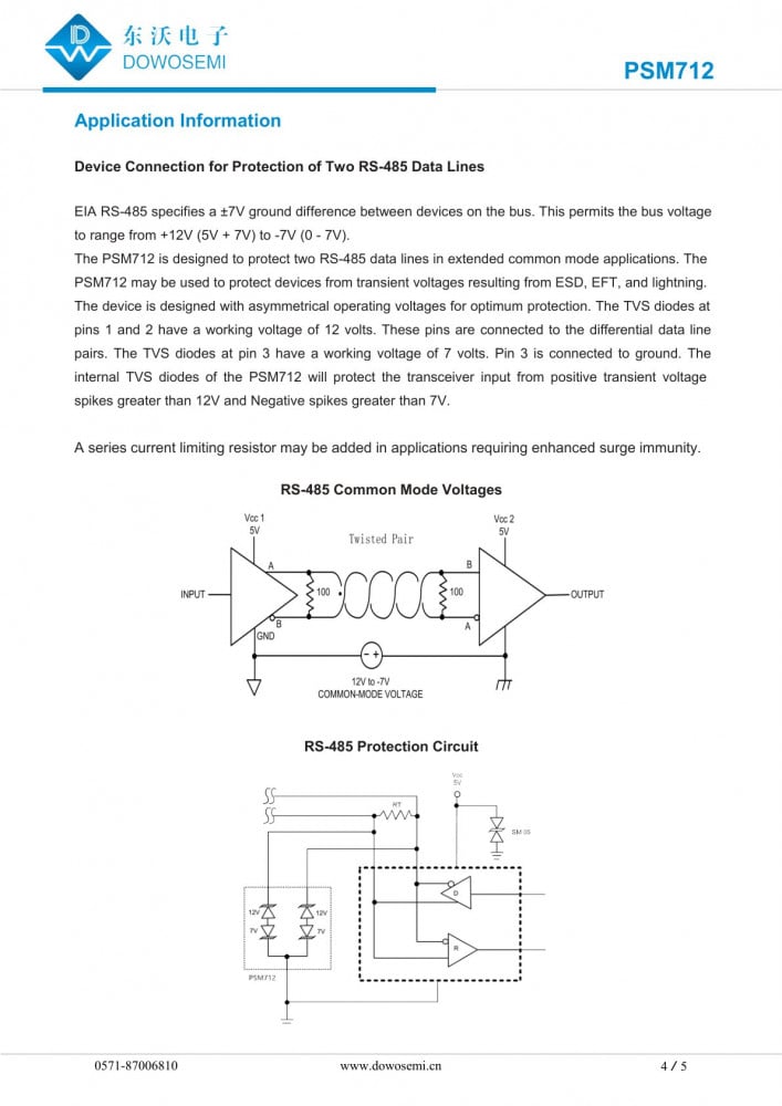 PSM712 datasheet page 4