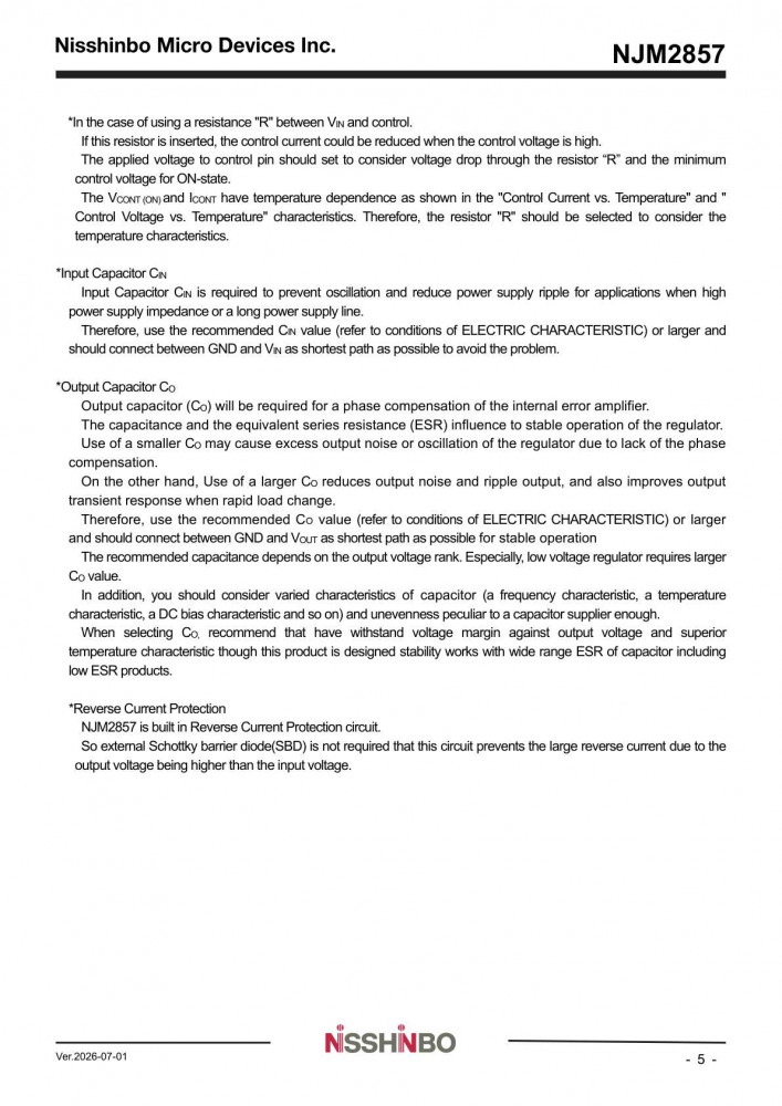 NJM2857 datasheet page 5