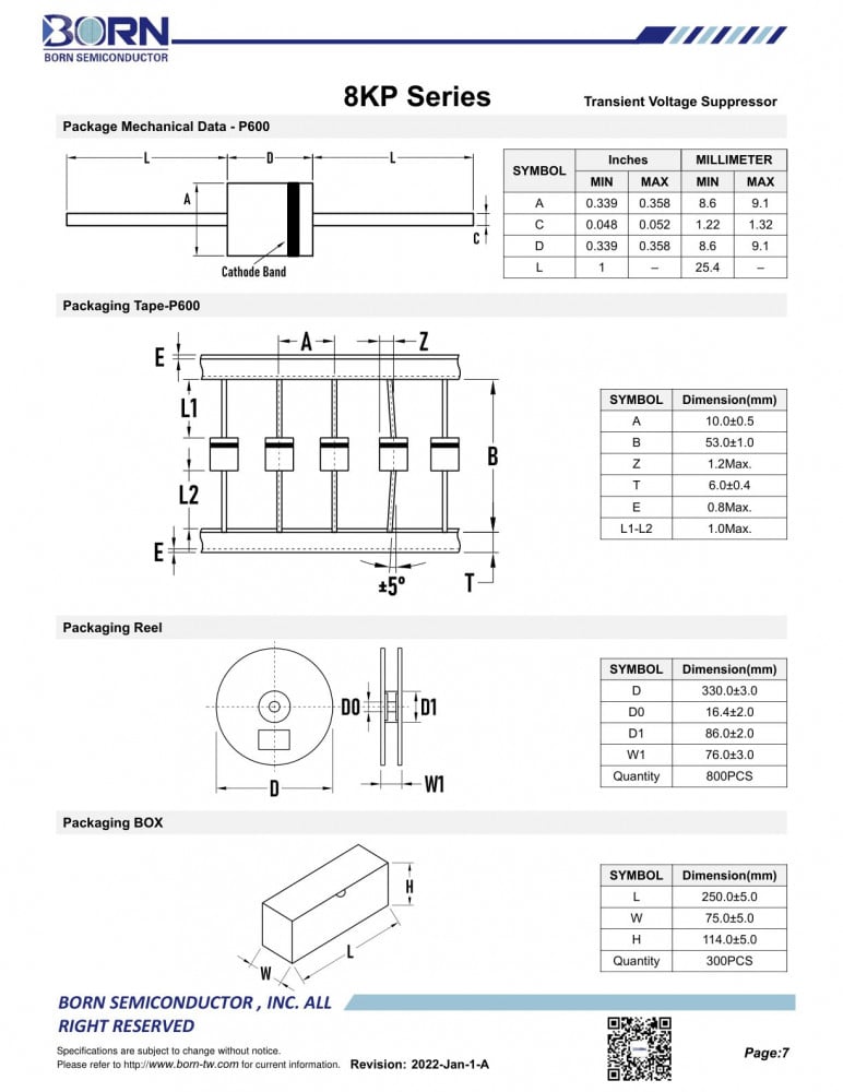 BORN 8KP36A datasheet page 7