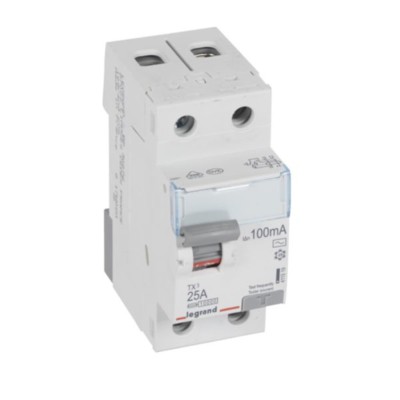 RCCB TX³ - 2P 230V~ 25A Type A - 30mA Sensitivity - 10kA Breaking Capacity - DIN Rail IP20